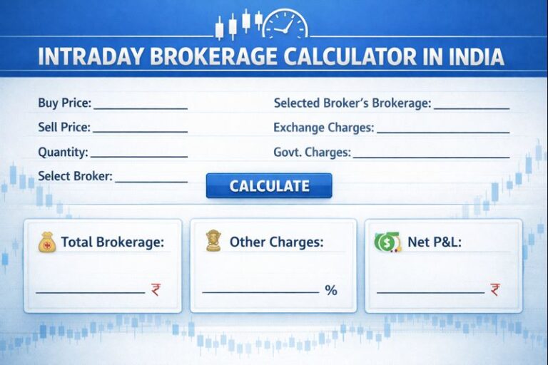 Intraday Brokerage Calculator – NSE Trading Charges in India